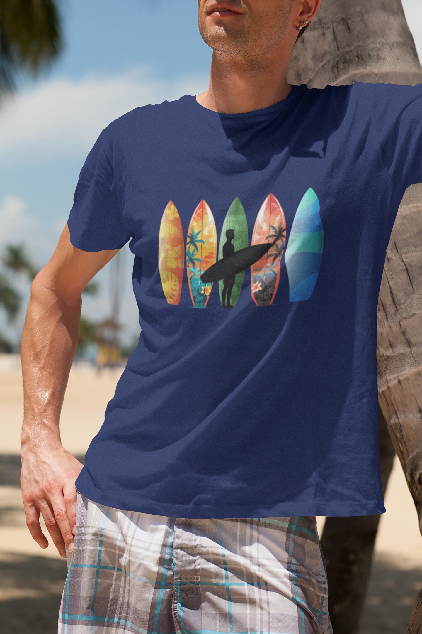 Surfboard Graphic Tee – Ride the Waves in Style – T&L Apparel Store
