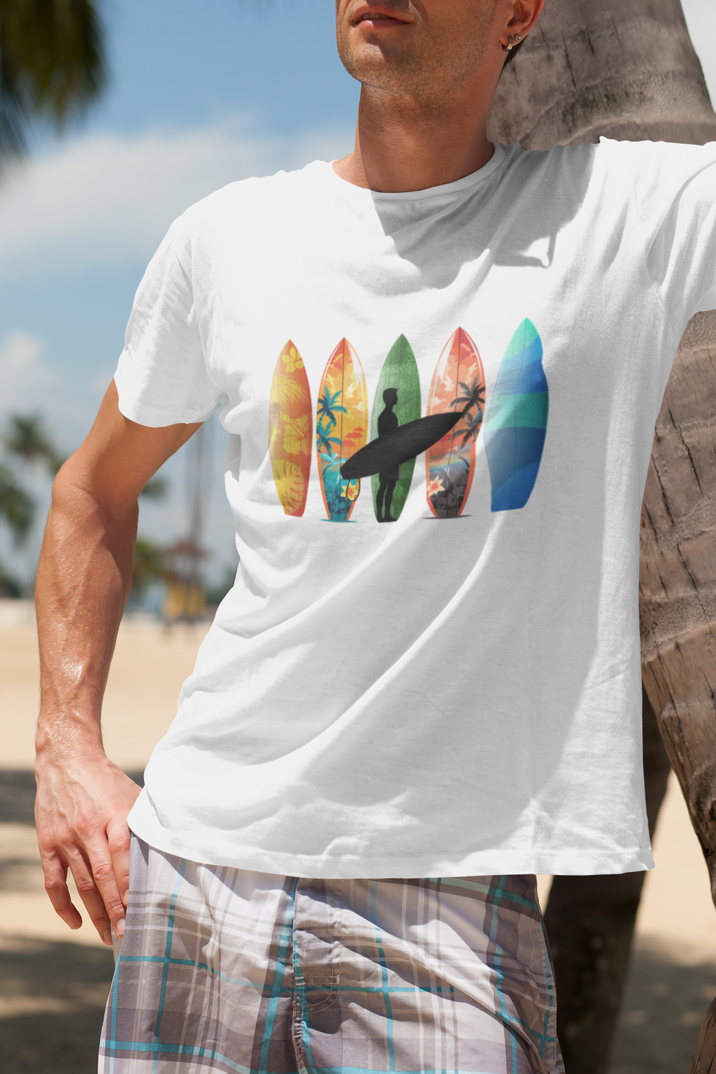Surfboard Graphic Tee – Ride the Waves in Style – T&L Apparel Store